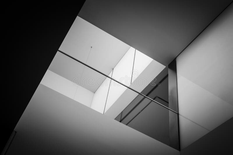 Skylight or Light Well in Interior Building, Natural Light Falling from ...