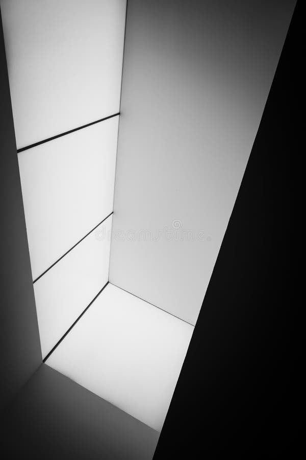 Skylight or Light Well in Interior Building, Natural Light Falling from ...