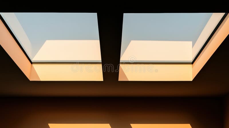 Skylight Room Dark Background Warm Light Stock Photos - Free & Royalty ...