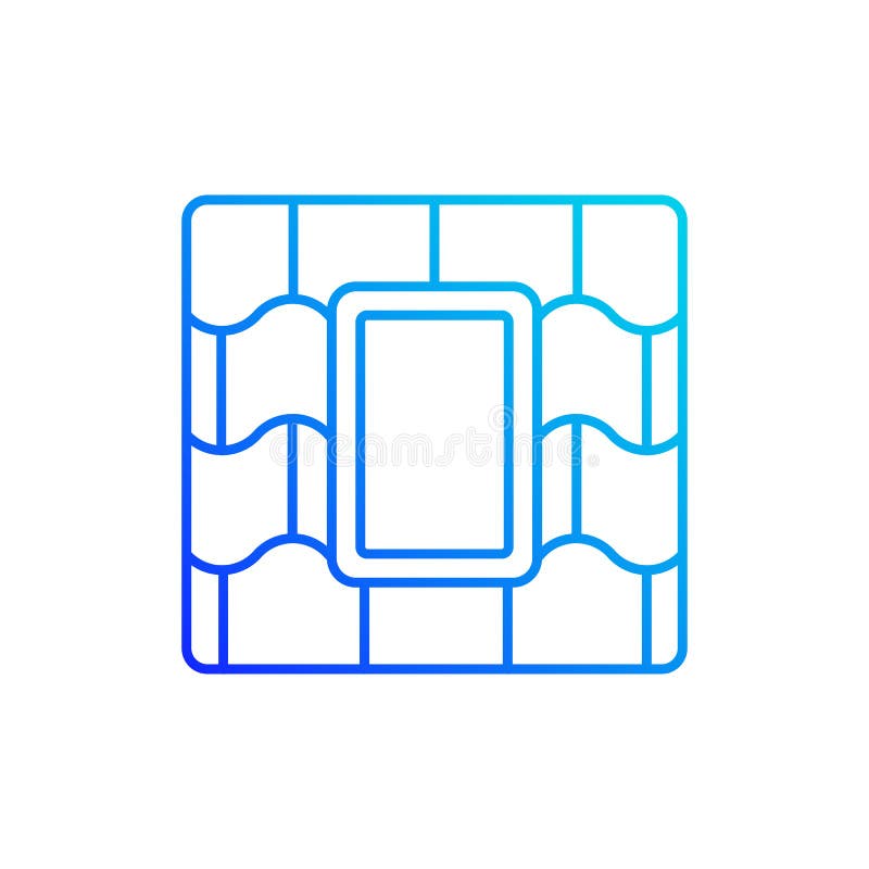 Skylight Windows Linear Vector Icon Stock Vector - Illustration of wall ...