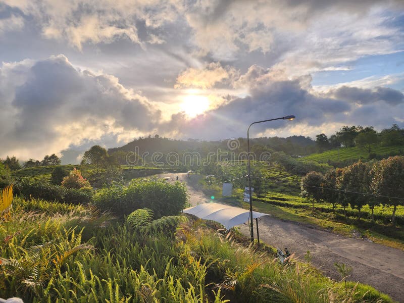 Skylights in Red stock photo. Image of nature, evening - 268586820