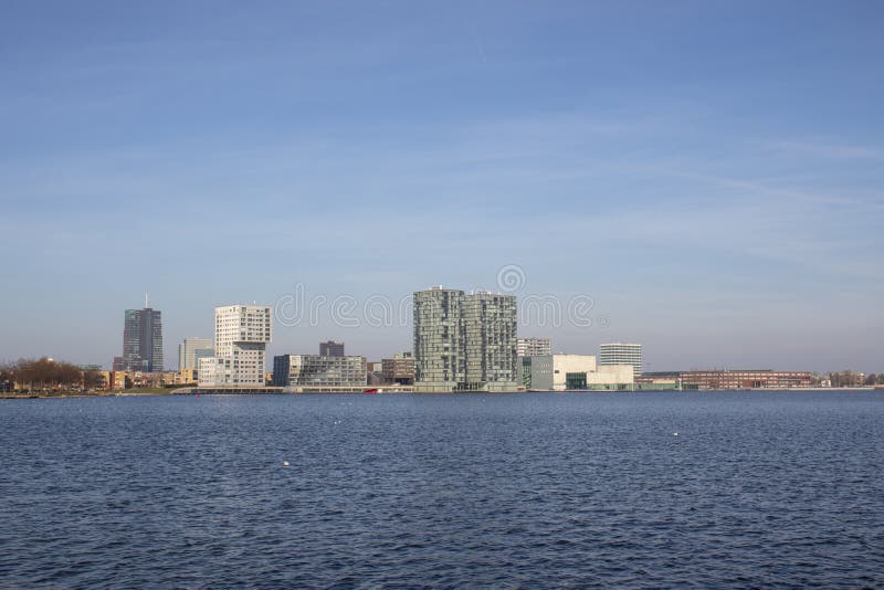 Skyline of Almere stock image. Image of exterior, urban - 7565633