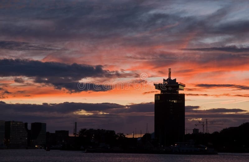 Skyline Amsterdam stock photo. Image of clouds, cityscape - 74268044