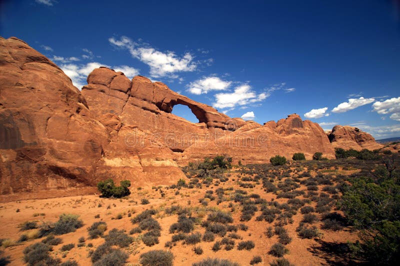 Skyline Arch in Arches National Park Stock Photo - Image of arches ...