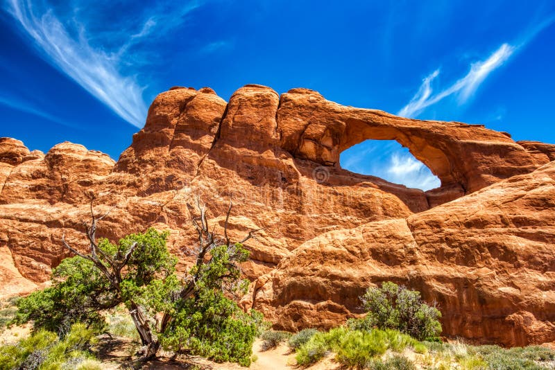 Skyline Arch in Arches National Park, Utah Stock Image - Image of park ...