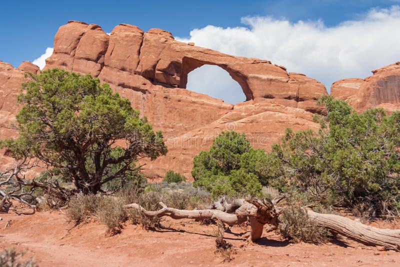 Skyline Arch in Arches National Park Utah USA Stock Photo - Image of ...