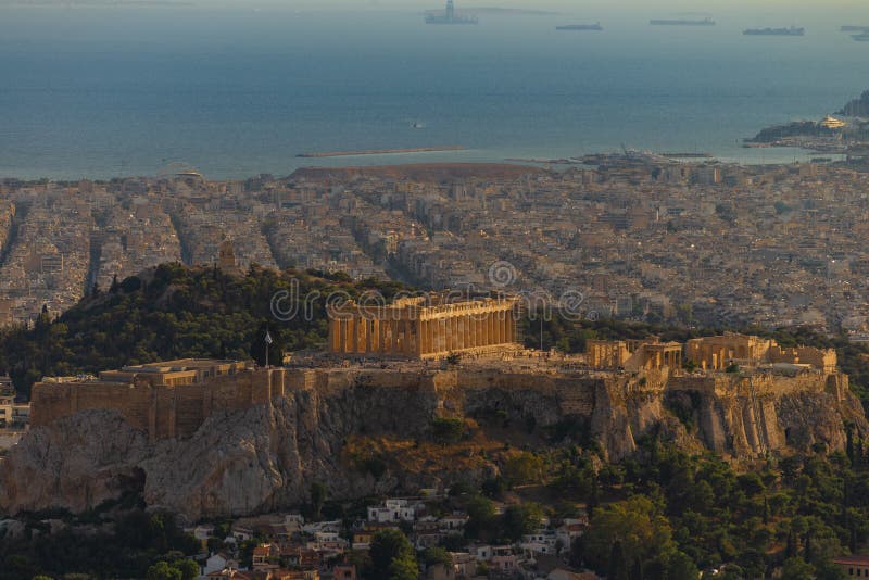 Skyline of Atenas, greece stock photo. Image of culture - 232994242