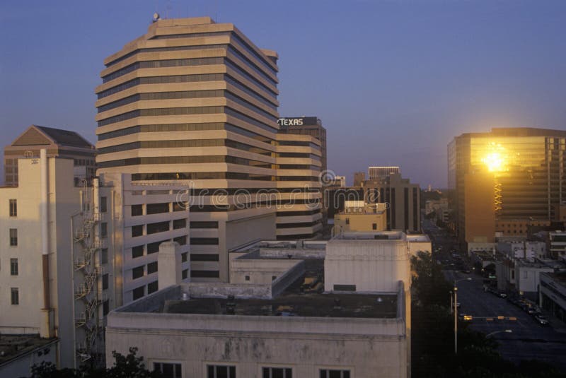 Skyline of Austin, TX, State Capitol at Sunset Editorial Stock Image ...