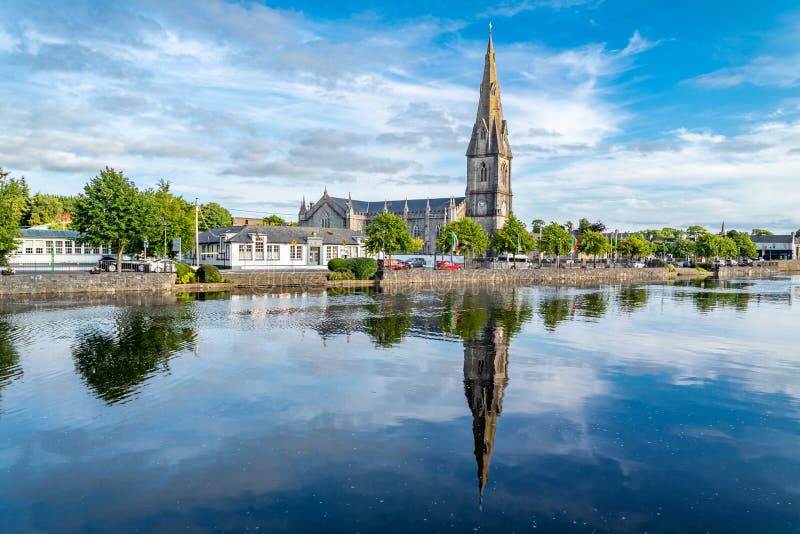 The Skyline of Ballina Town, County Mayo, Ireland Stock Photo - Image ...