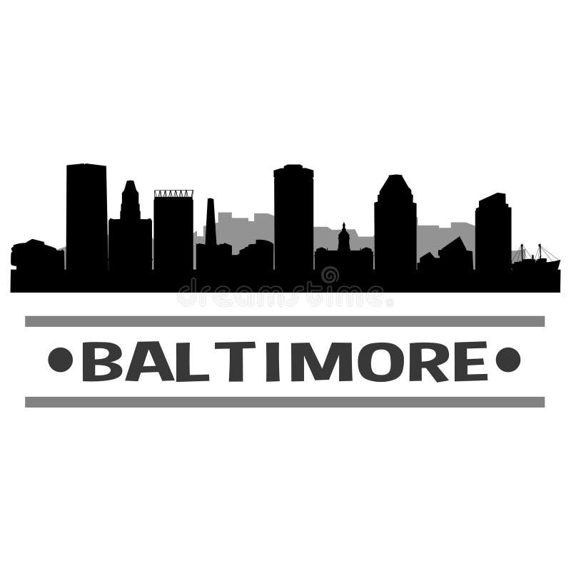 Baltimore, MD Skyline stock vector. Illustration of maryland - 28657367
