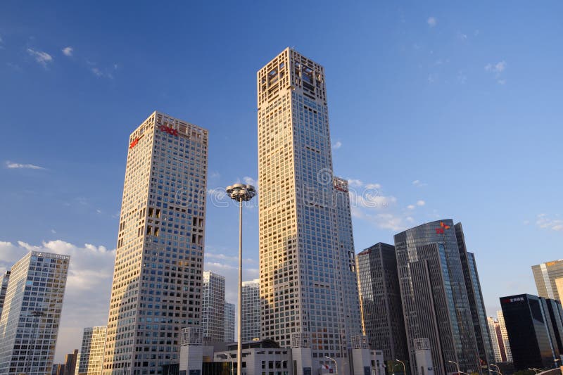 Skyline of Beijing CBD in the Morning Editorial Photography - Image of ...