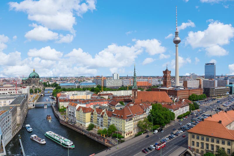 Skyline of Berlin editorial stock image. Image of europe - 76596334