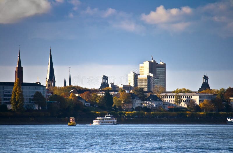 Skyline of Bonn, Germany stock image. Image of architectural - 12151213