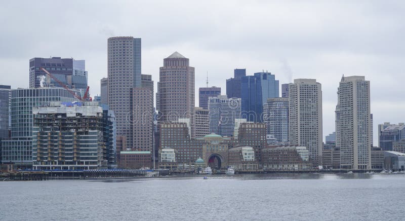 Skyline of Boston - View from Boston Harbor - BOSTON , MASSACHUSETTS ...