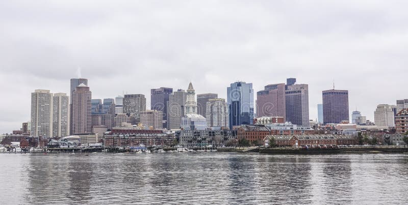Skyline of Boston - View from Boston Harbor - BOSTON / MASSACHUSETTS ...