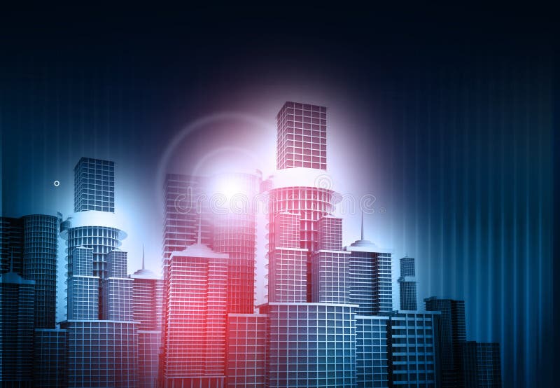 Skyline city stock illustration. Illustration of industry - 50730764