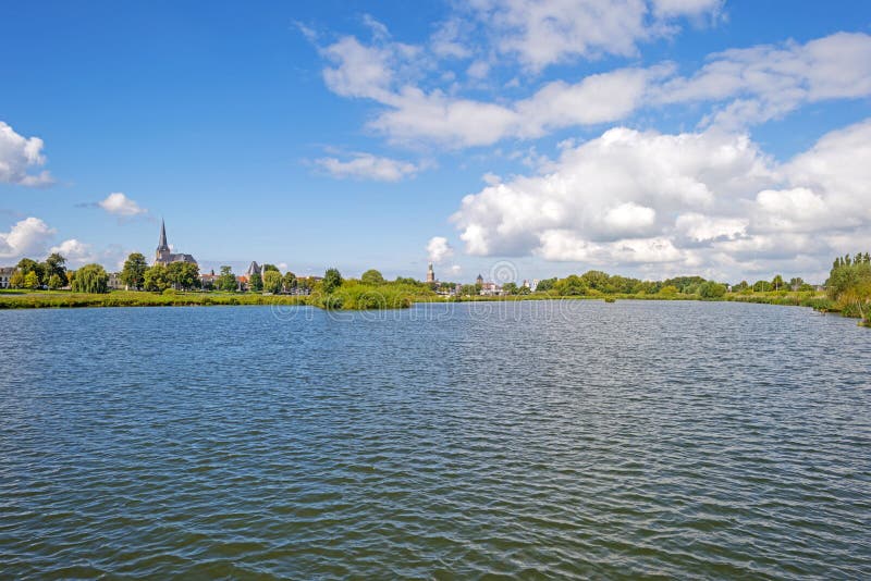 Skyline of the City of Kampen Stock Image - Image of nature, horizon ...