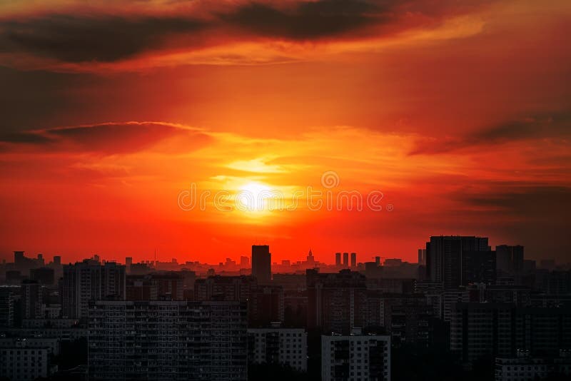 Skyline of the City of Moscow Stock Image - Image of beautiful ...