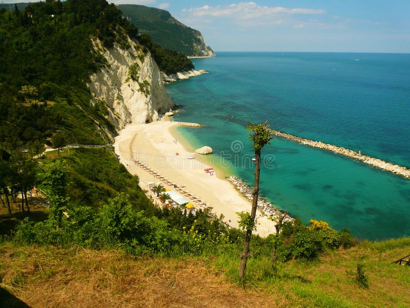 Skyline the Coast from Mount Conero Italy Marche Stock Image - Image of ...