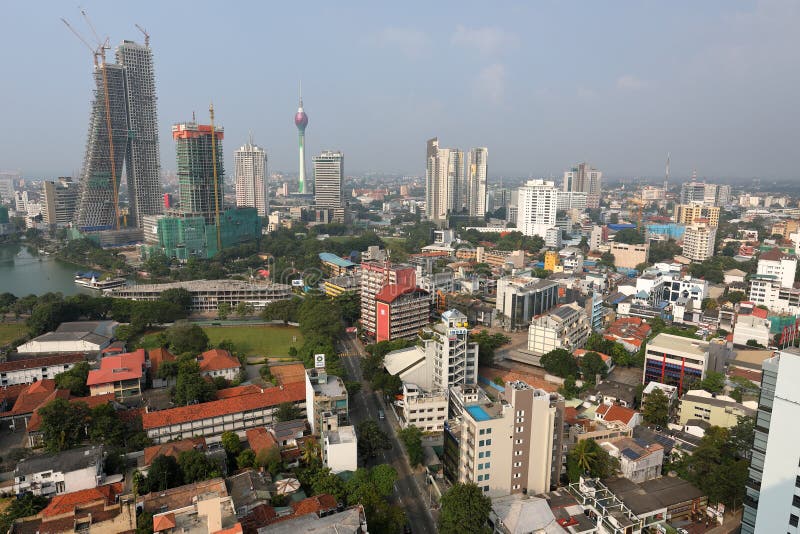 Skyline of Colombo editorial photography. Image of city - 110074082