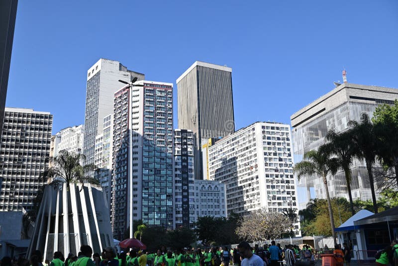 Skyline of Commercial Buildings on a Blue Sky Day. Editorial Image ...