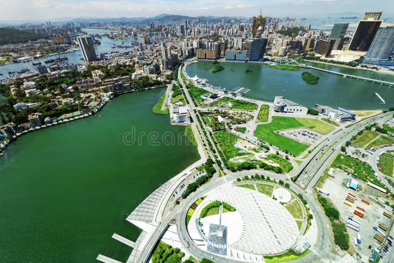 Skyline da cidade de Macau imagem de stock. Imagem de macau - 37497589