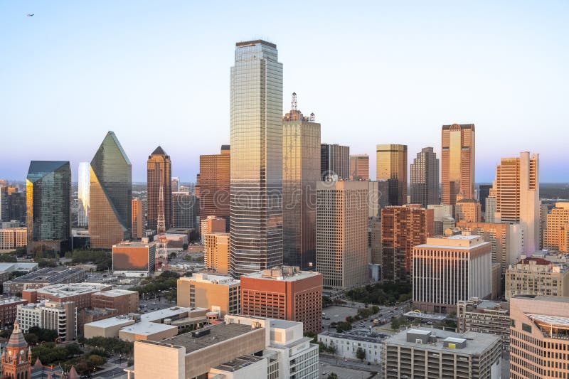 Skyline of Dallas in Sunset Stock Image - Image of xcity, texas: 320736415