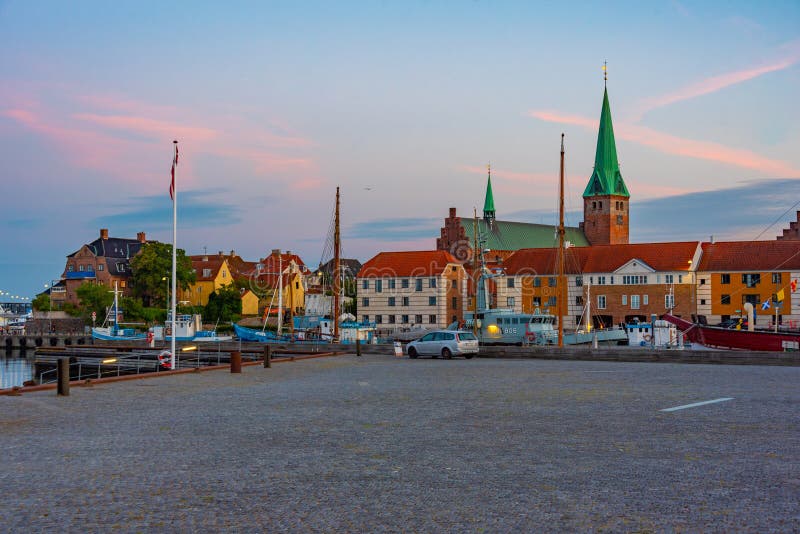 Skyline of Danish Town Helsingor Editorial Stock Image - Image of ...
