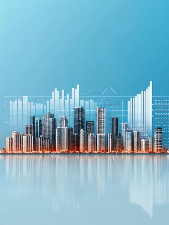 Skyline Data Visualization Cityscape Urban Development Financial Growth ...