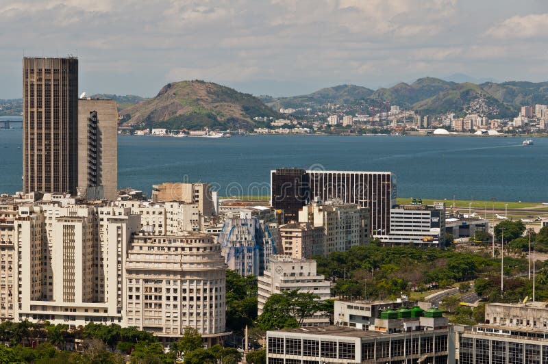 Skyline De Rio De Janeiro Do Centro Fotografia Editorial - Imagem de ...