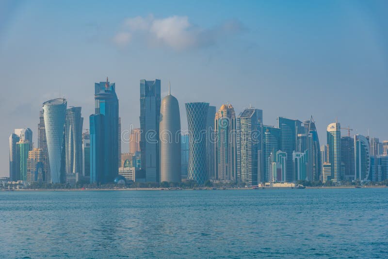 Skyline of Doha - the Capital of Qatar Stock Image - Image of qatar ...