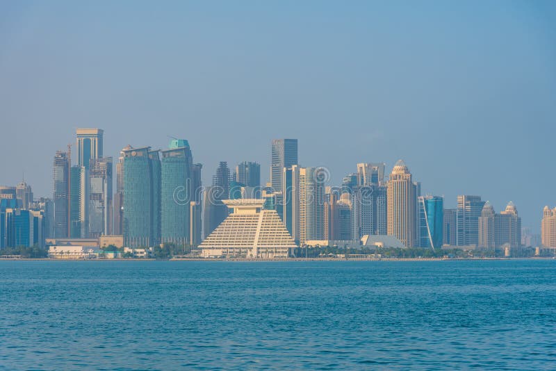 Skyline of Doha - the Capital of Qatar Stock Image - Image of cityline ...