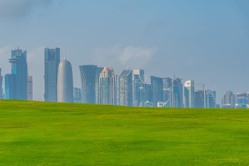 Skyline of Doha - the Capital of Qatar Stock Image - Image of qatari ...