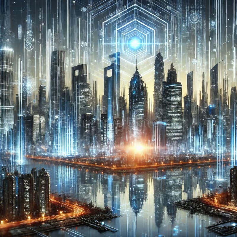 A Skyline Dominated by Megastructures and Digital Effects Tha Stock ...