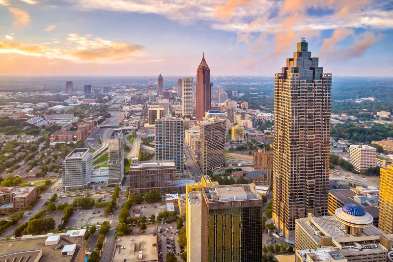 Atlanta Georgia Skyline stock image. Image of midtown - 83046131