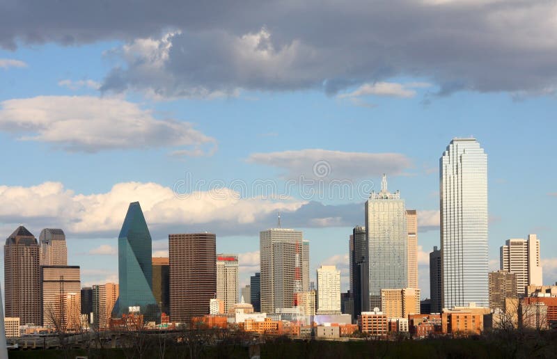 Skyline in Downtown of Dallas Stock Image - Image of style, trees: 23791179
