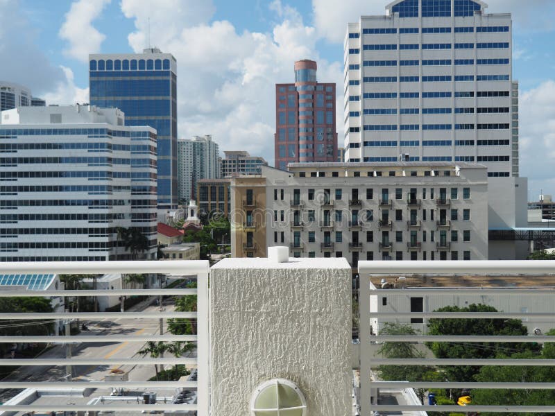 Skyline of Downtown Fort Lauderdale Florida Under a Blue Sky Editorial ...
