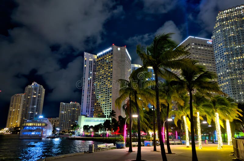 Skyline of Downtown Miami by Night - MIAMI, FLORIDA - NOVEMBER 4, 2024 ...