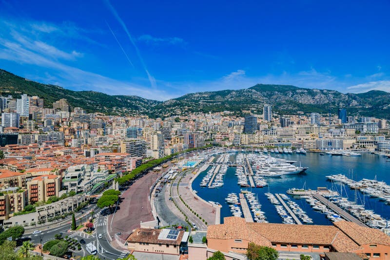 Monaco Skyline stock photo. Image of yacht, mediterranean - 98870298
