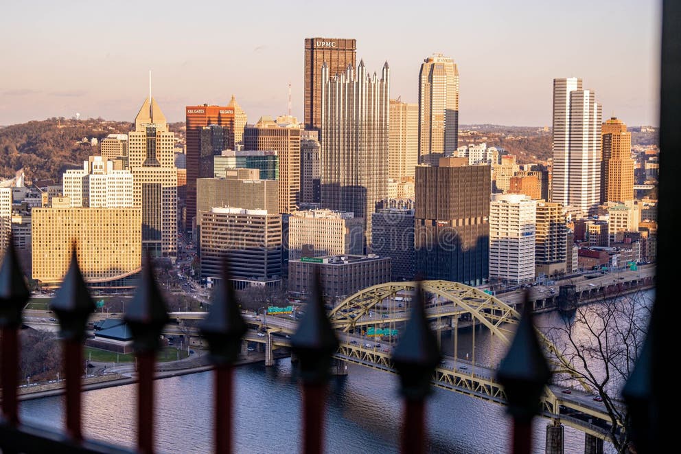 Skyline of Downtown Pittsburgh Pennsylvania Editorial Image - Image of ...