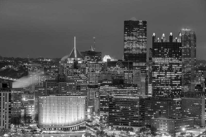 Pittsburgh Skyline Black White Stock Photos - Free & Royalty-Free Stock ...