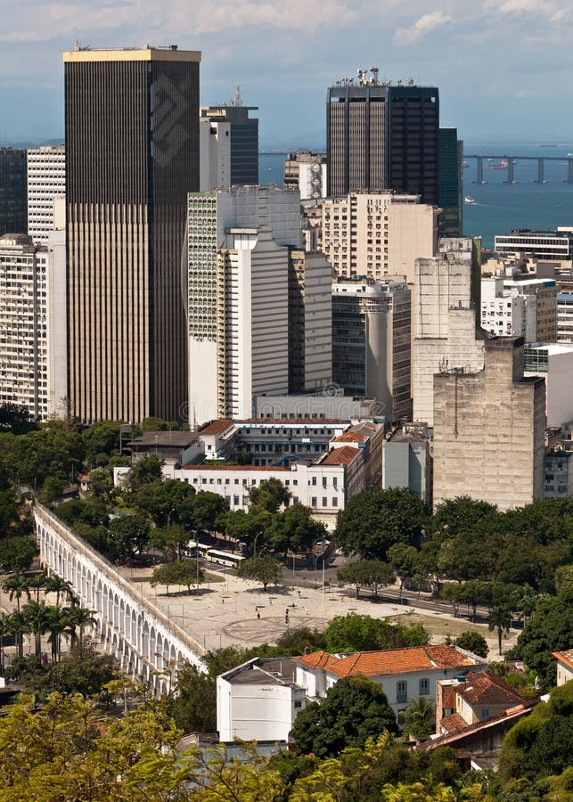 Skyline of Downtown Rio De Janeiro Editorial Stock Photo - Image of ...
