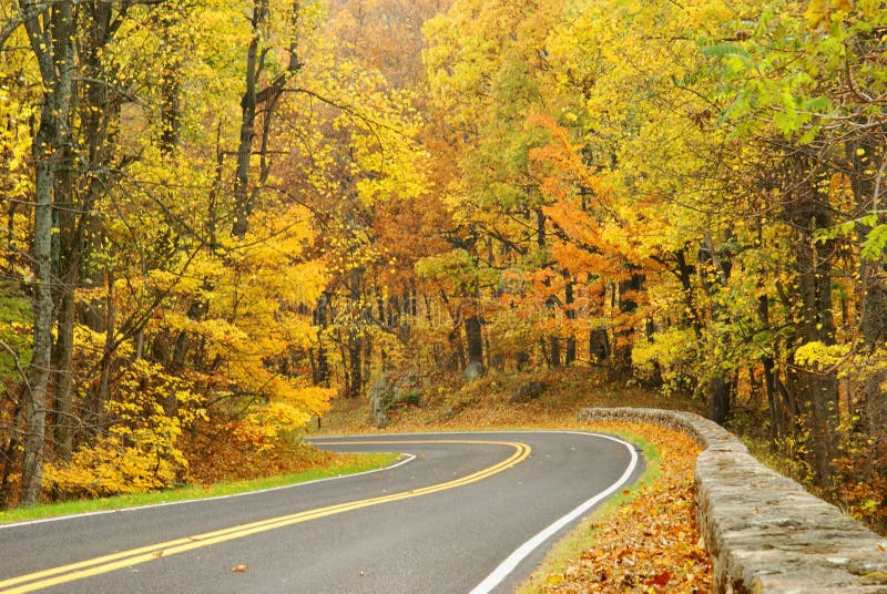 Skyline Drive in Autumn stock image. Image of landscape - 9548373