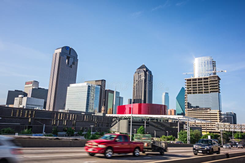 Skyline E Arredores Do Centro Da Cidade De Dallas Texas Imagem de Stock ...