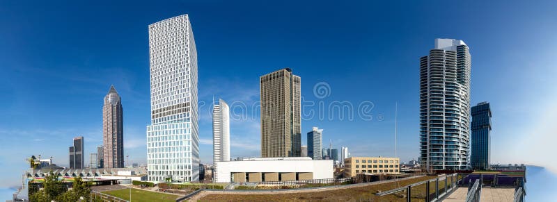 Skyline of Frankfurt with Its Skyscraper Seen from Platform of Skyline ...