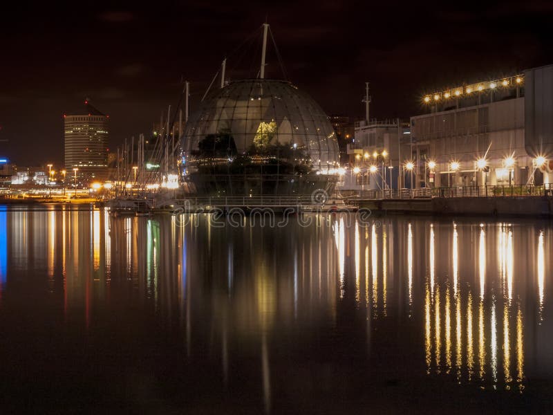 Skyline of Genova by the Sea Stock Photo - Image of tower, skyscraper ...