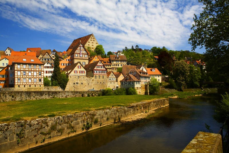 Skyline of a German Medieval Town Stock Image - Image of city, outdoors ...