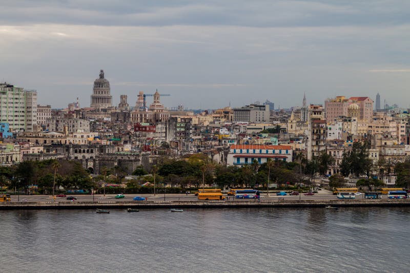 Skyline of Havana with National Capitol, Cub Editorial Stock Photo ...