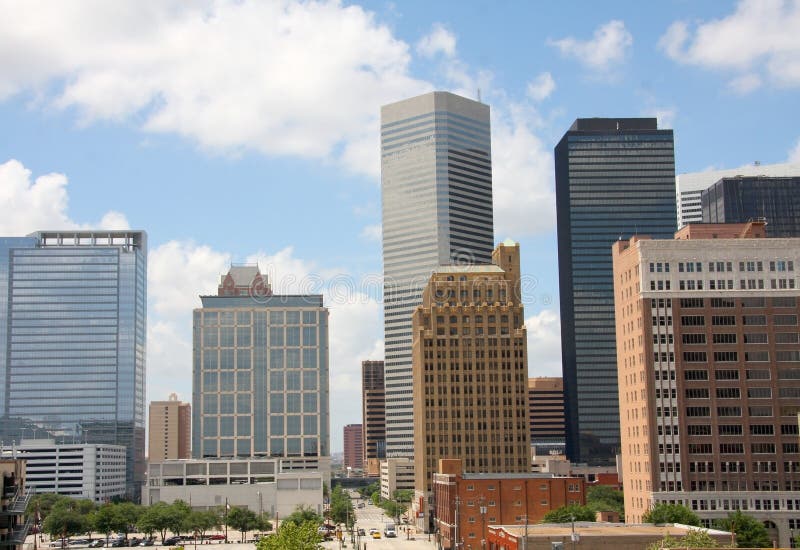 Modern Office Buildings in Houston Stock Image - Image of work, city ...