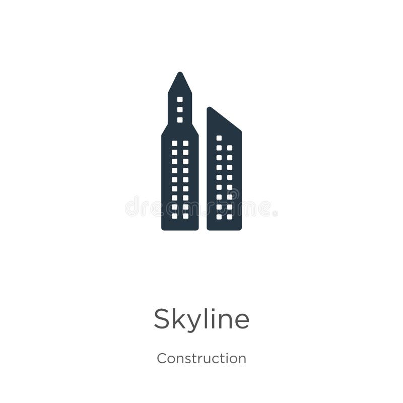 Skyline Icon Vector. Trendy Flat Skyline Icon from Construction ...